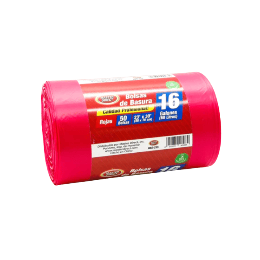 Bolsas Basura Biodegradables Alta Densidad Rojas 23X30 DAILY SUPPLIES bolsas-basura-biodegradables-alta-densidad-rojas-23x30-daily-supplies